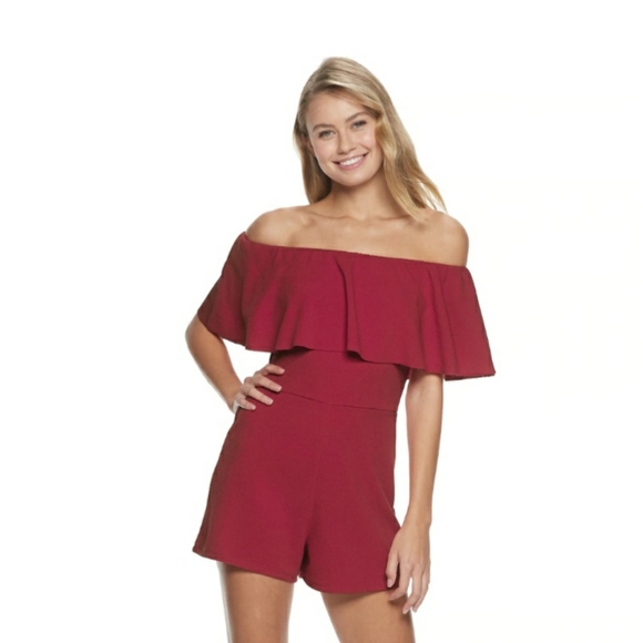 Almost Famous | Pants & Jumpsuits | New Almost Famous Maroon Off The ...